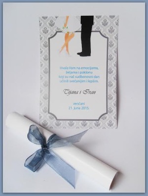 Zahvalnice za goste na svadbi | Klik do venčanja