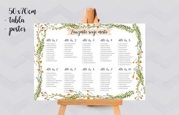 Table dobrodošlice i spiskovi gostiju | Klik do venčanja